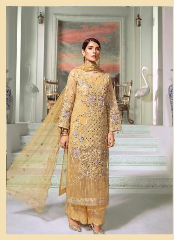 Heavy Embroidery Pakistani with Mirror Work Suits - SareesWala.com