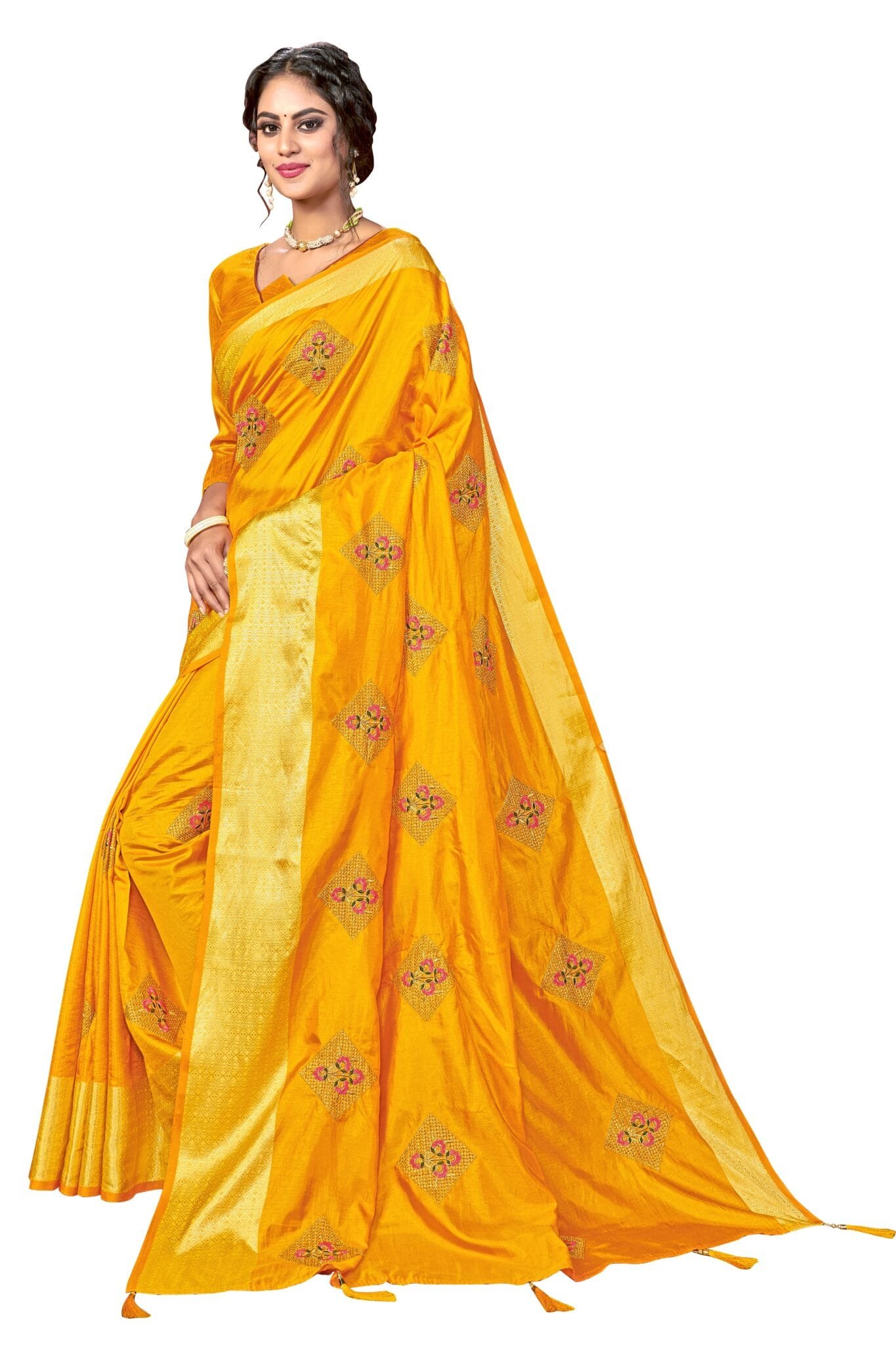 Saree Online Hyderabad Yellow Colour Saree - Designer Sarees Rs 500 to ...