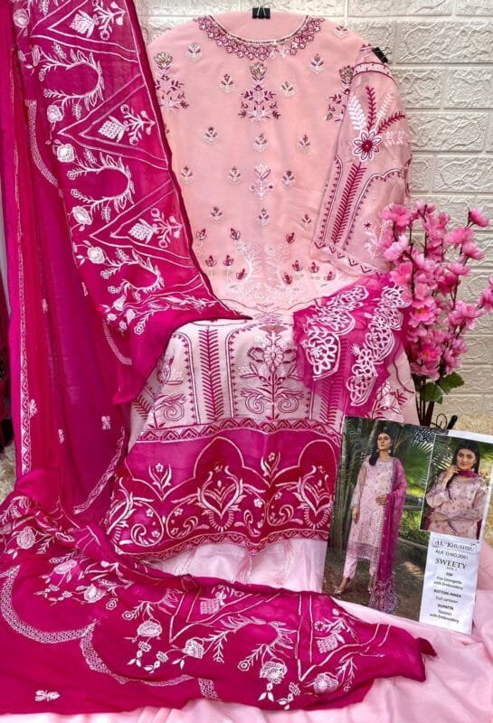 Online Pakistani Dress - Pink Colour Pakistani Suits - SareesWala.com