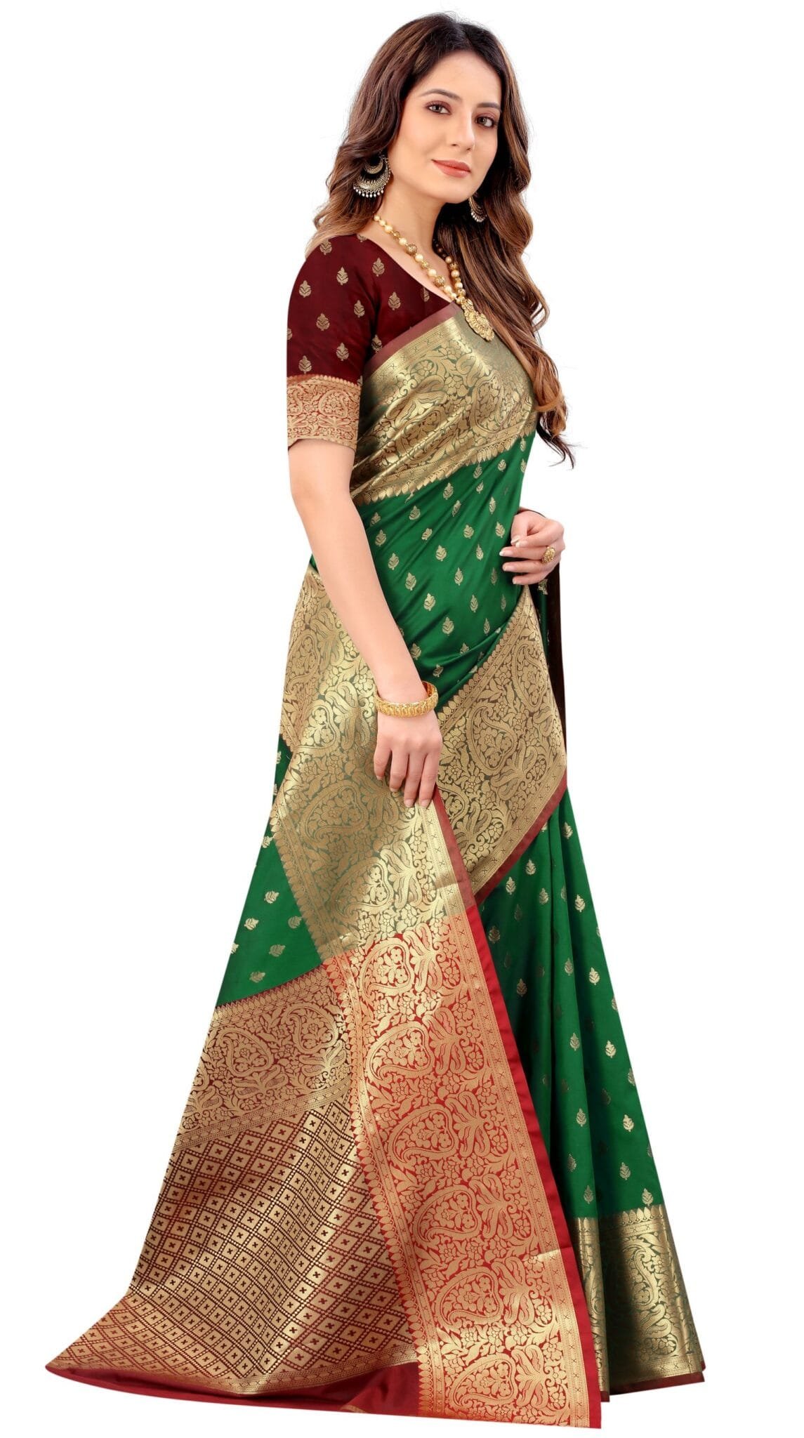 Online Saree Shopping Jayalakshmi Green Colour Saree - Designer Sarees ...