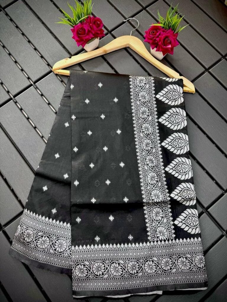 Latest Black Colour Silk Sarees 2024 - SareesWala.com