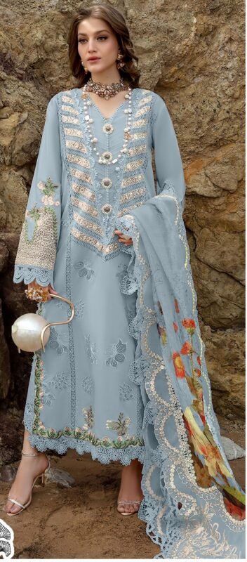 Grey Pakistani Suits Dress: Timeless Elegance Redefined