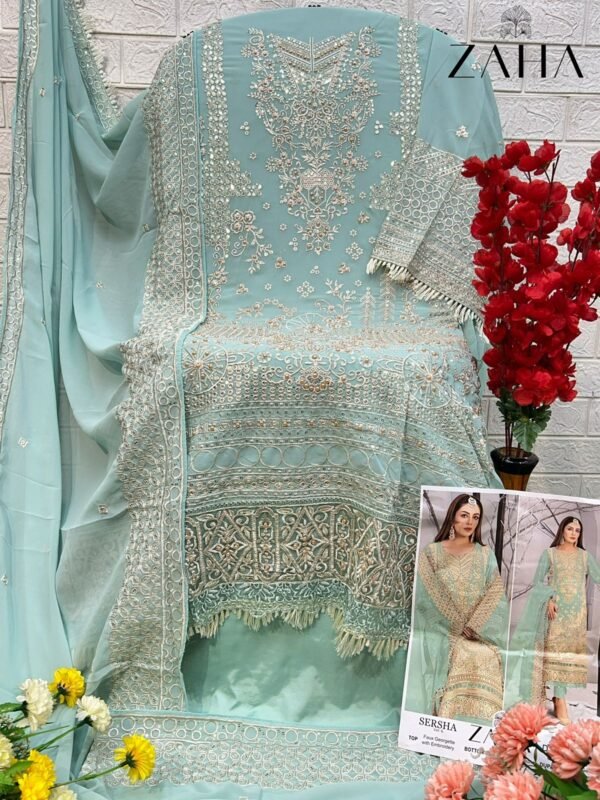 Sky Blue Color Pakistani Suits Dress - Elevate Your Ethnic Style